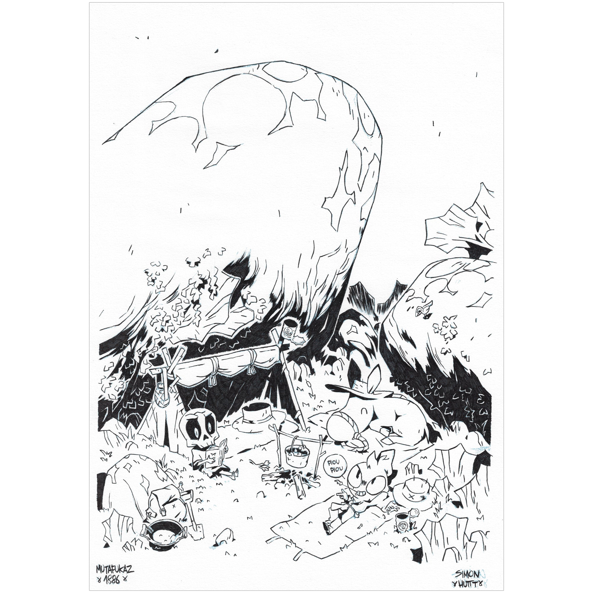 Simon Hutt - Mutafukaz 1886 - Illustration originale – Achetez de l'Art